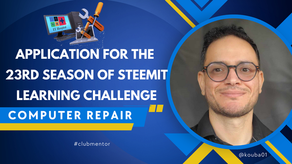 Steemit Learning Challenge S23 Application: Computer Repair